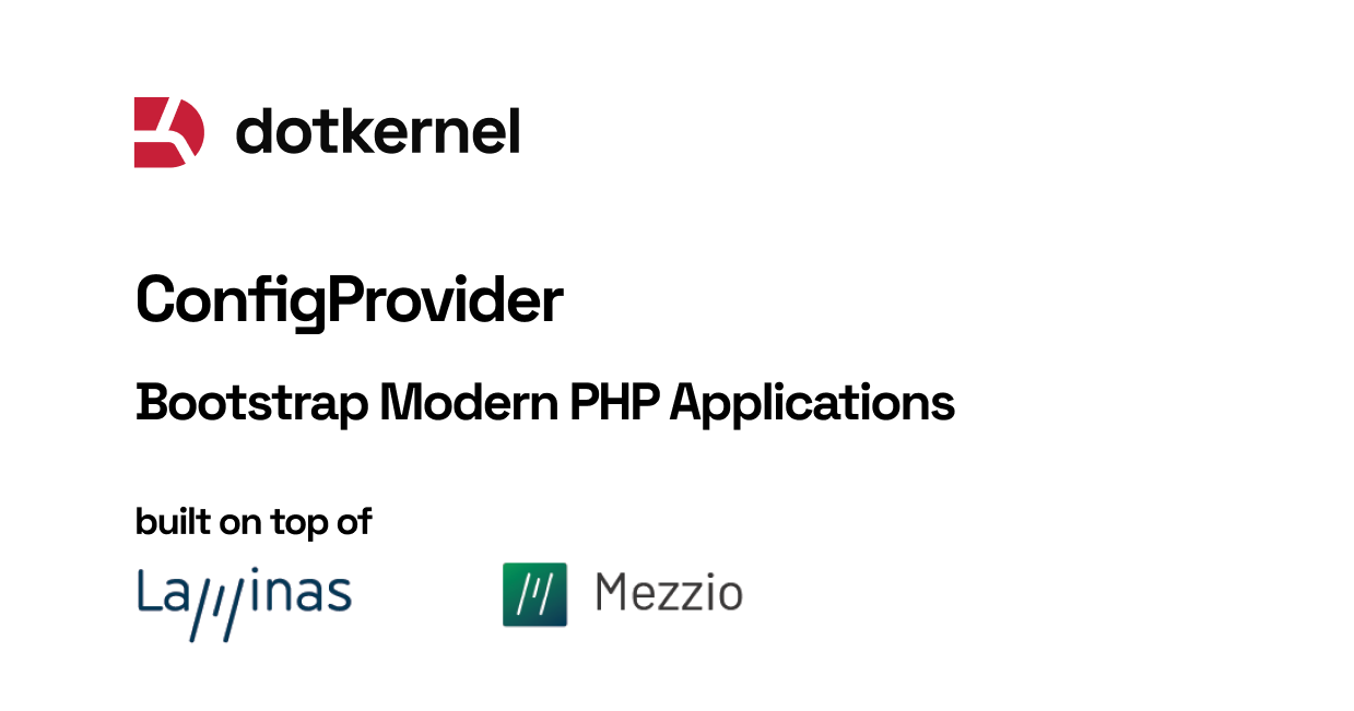 ConfigProvider – Bootstrap Modern PHP Applications – Dotkernel | Headless Platform for modern ...